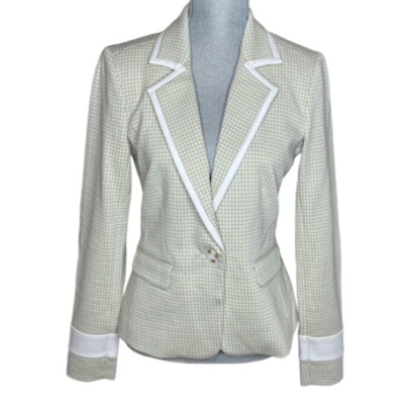 ecru | Jackets & Coats | Ecru Combo Jacket Plaid Size 4 | Poshmark